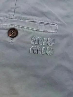 Miu Miu Logo-embroidered Ombré-effect Trousers