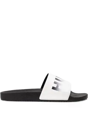 Hugo Logo-print Flip-flops - White