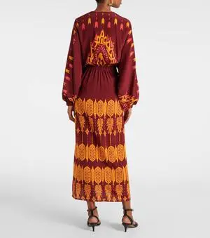 Johanna Ortiz Printed Silk Wrap Dress
