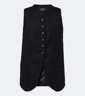 Etro Wool-blend Vest - Blue