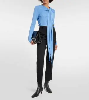 Victoria Beckham High-rise Wool-blend Straight Pants