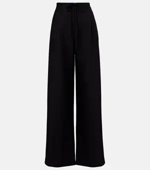 RÓHE Wool And Mohair Wide-leg Pants - Black