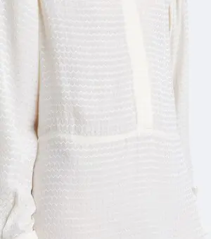 Fendi Chevron Jacquard Silk Midi Dress