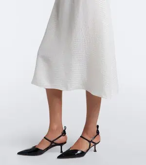 Fendi Chevron Jacquard Silk Midi Dress