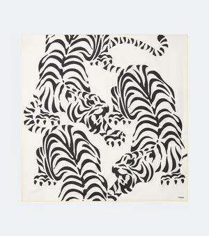 Fendi Printed Silk Scarf - Yellow