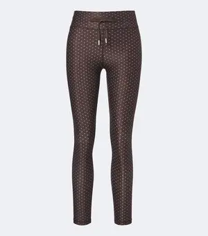 The Upside Poet Printed Cropped Leggings - Brown
