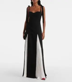 MARMAR HALIM Pleated Silk Gown