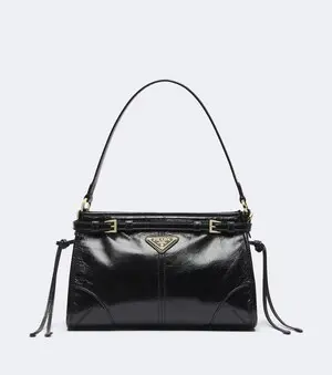 Prada Bonnie Small Leather Shoulder Bag - Black