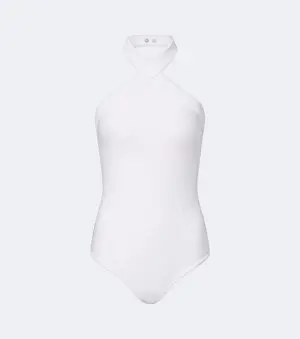 Balmain Knitted Halterneck Bodysuit - White