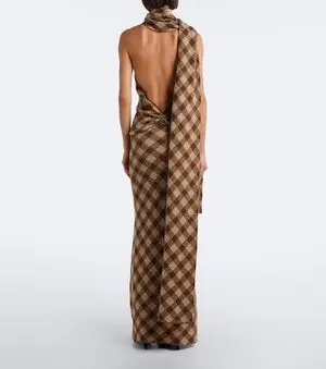 AYA MUSE Kae Plaid Midi Skirt