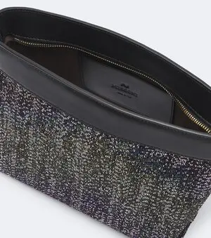 Missoni Sequined Leather-trimmed Clutch