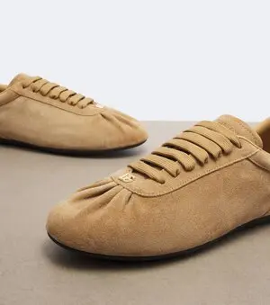 Dolce & Gabbana Soft Ballet Suede Lace-up Sneakers