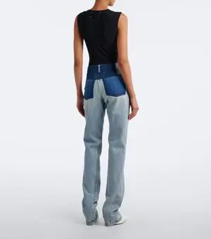 MAISON MARGIELA Mid-rise Straight Leg Jeans In Shades Of Indigo