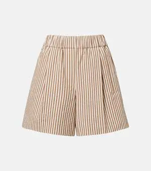 Brunello Cucinelli Striped Cotton-blend Shorts