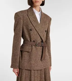 Brunello Cucinelli Double-breasted Wool-blend Jacket