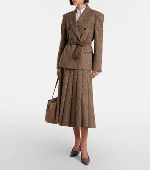 Brunello Cucinelli Double-breasted Wool-blend Jacket