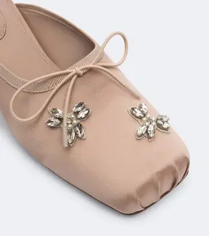 Simone Rocha Embellished Satin Mules