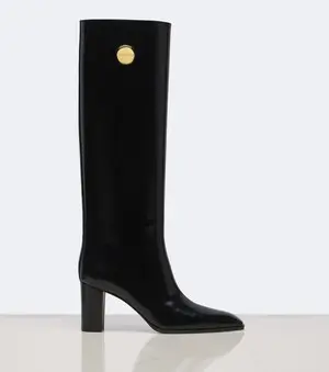 Saint Laurent Louis Leather Knee-high Boots