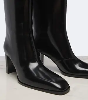 Saint Laurent Louis Leather Knee-high Boots