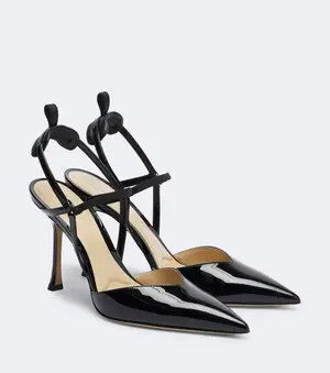 Fendi Colibrì Leather Slingback Pumps - Black