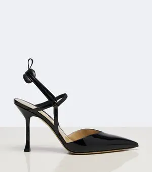 Fendi Very Colibrì Leather Slingback Pumps - Black