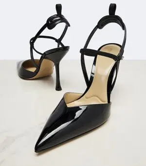 Fendi Very Colibrì Leather Slingback Pumps - Black