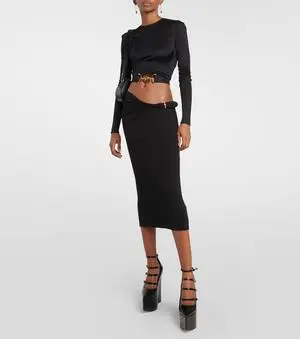 Versace Tempest Leather Platform Pumps