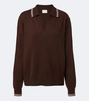 The Upside Coco Luna Cashmere-blend Polo Sweater