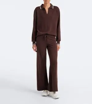 The Upside Coco Luna Cashmere-blend Polo Sweater