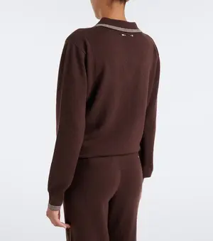 The Upside Coco Luna Cashmere-blend Polo Sweater