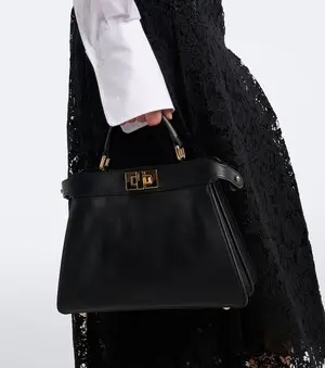 Fendi Peekaboo® Small Leather Top-handle Bag - Black