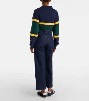 FRAME Le Slim Palazzo Crop Wide-leg Jeans In Elixir