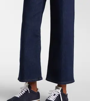 FRAME Le Slim Palazzo Crop Wide-leg Jeans In Elixir