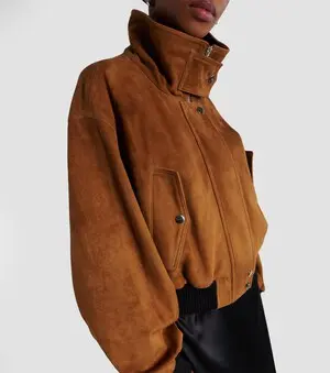 Nour Hammour Briar Suede Bomber Jacket