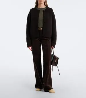 7 For All Mankind Lotta Cotton-blend Corduroy Flared Pants
