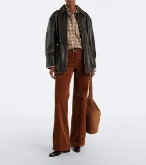 7 For All Mankind Lotta Cotton-blend Corduroy Wide-leg Trousers