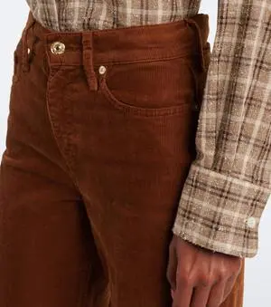 7 For All Mankind Lotta Cotton-blend Corduroy Wide-leg Trousers