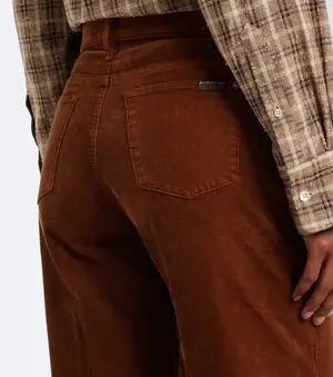 7 For All Mankind Lotta Cotton-blend Corduroy Wide-leg Trousers