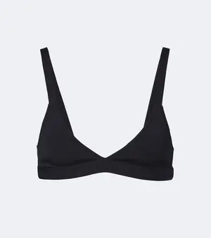 Fendi Logo Triangle Bralette - Black