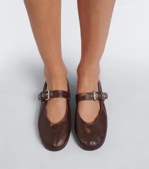 Miu Miu Leather Mary Jane Flats