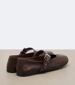 Miu Miu Leather Mary Jane Flats