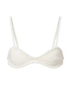 AYA MUSE Kena Knitted Cotton Bra Top - White