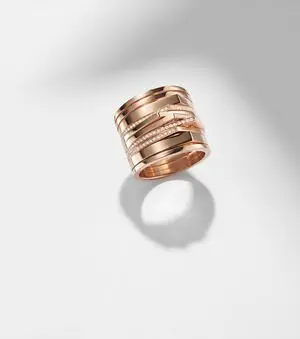 REPOSSI Antifer 18kt Rose Ring With Diamonds