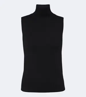 Extreme Cashmere N°502 Cotton And Cashmere Turtleneck Top - Black