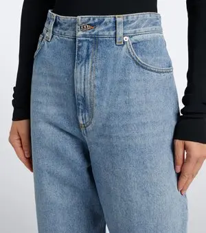 Erdem High-rise Wide-leg Jeans In Light