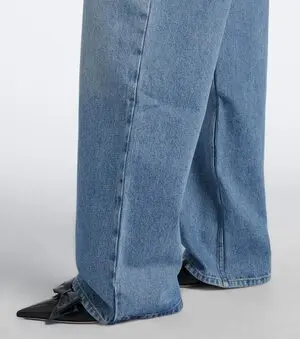 Erdem High-rise Wide-leg Jeans In Light