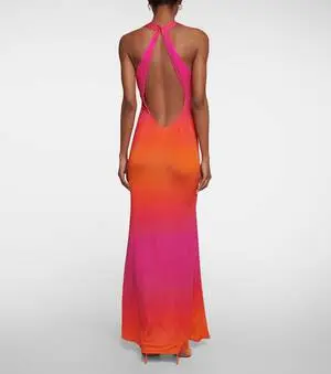 LOUISA BALLOU High Sea Printed Jersey Maxi Dress