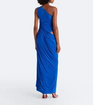 Alex Perry Ruched One-shoulder Gown