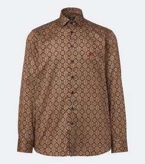 Etro Printed Cotton Poplin Shirt - Brown