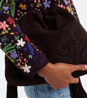 Etro Floral Embroidered Wool Cardigan